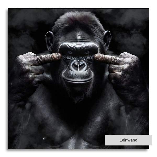 Modernes Gorilla mit Mittelfinger Tier Wandbild